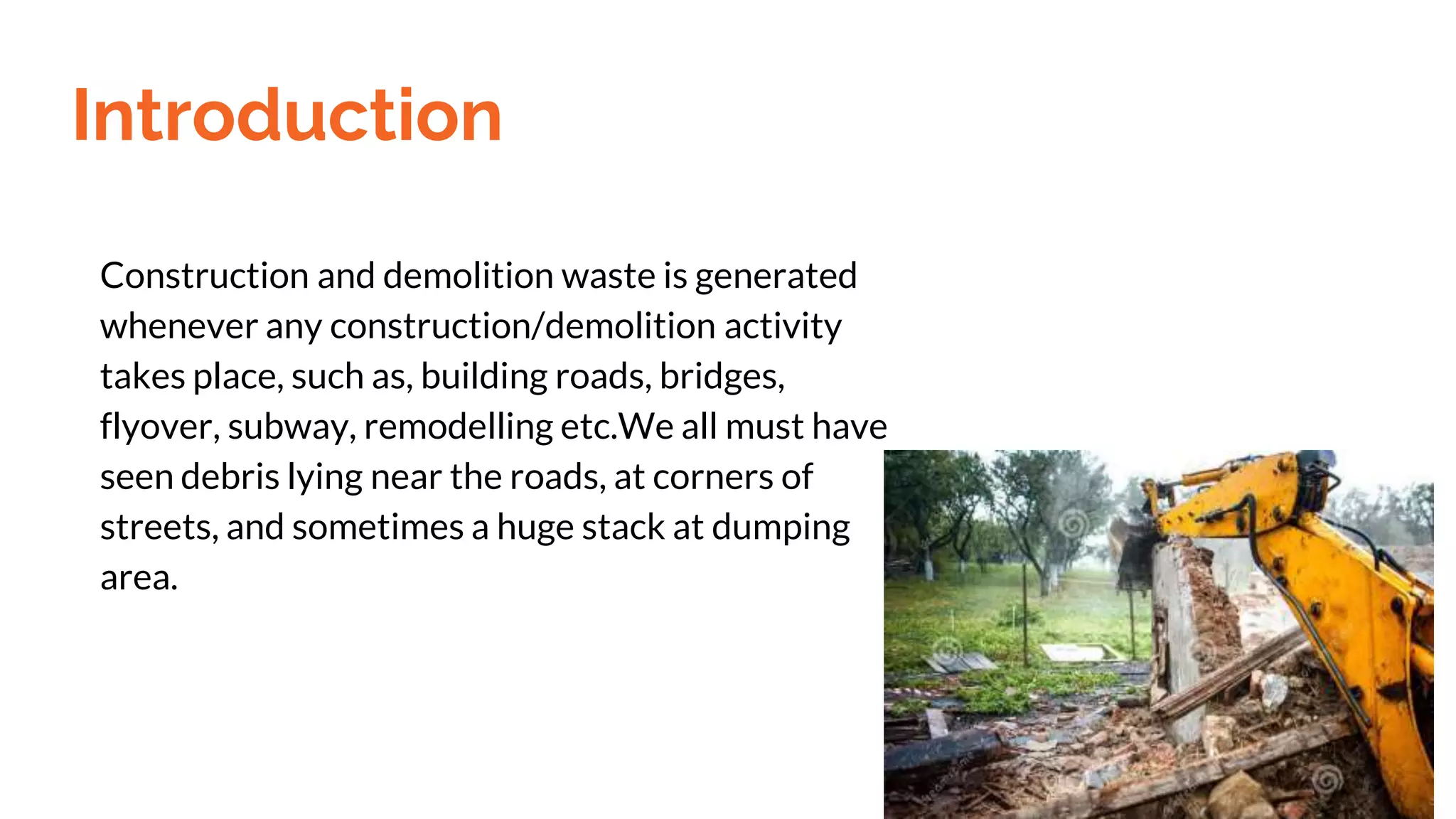Construction demolition waste | PPTX