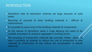 Construction & demolition waste management | PPT