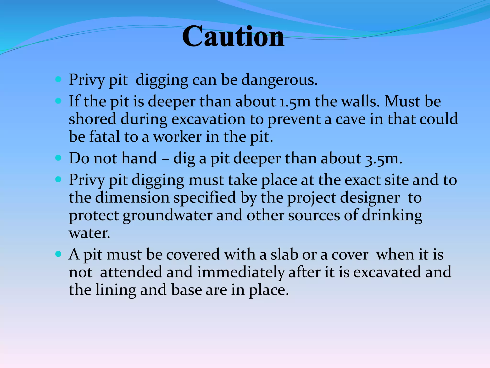 Construction detail of privy pit | PPTX
