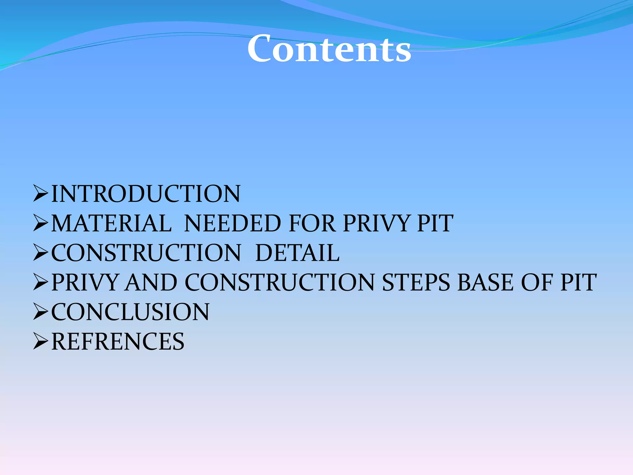 Construction detail of privy pit | PPTX