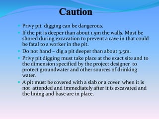 Construction detail of privy pit | PPTX