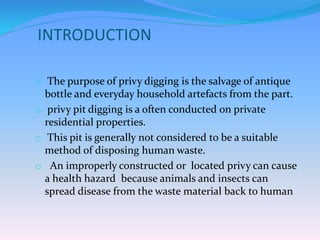 Construction detail of privy pit | PPTX