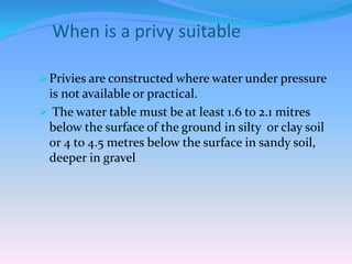 Construction detail of privy pit | PPTX