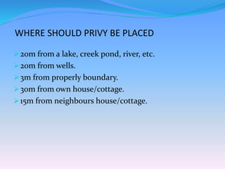 Construction detail of privy pit | PPTX