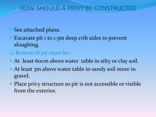 Construction detail of privy pit | PPTX