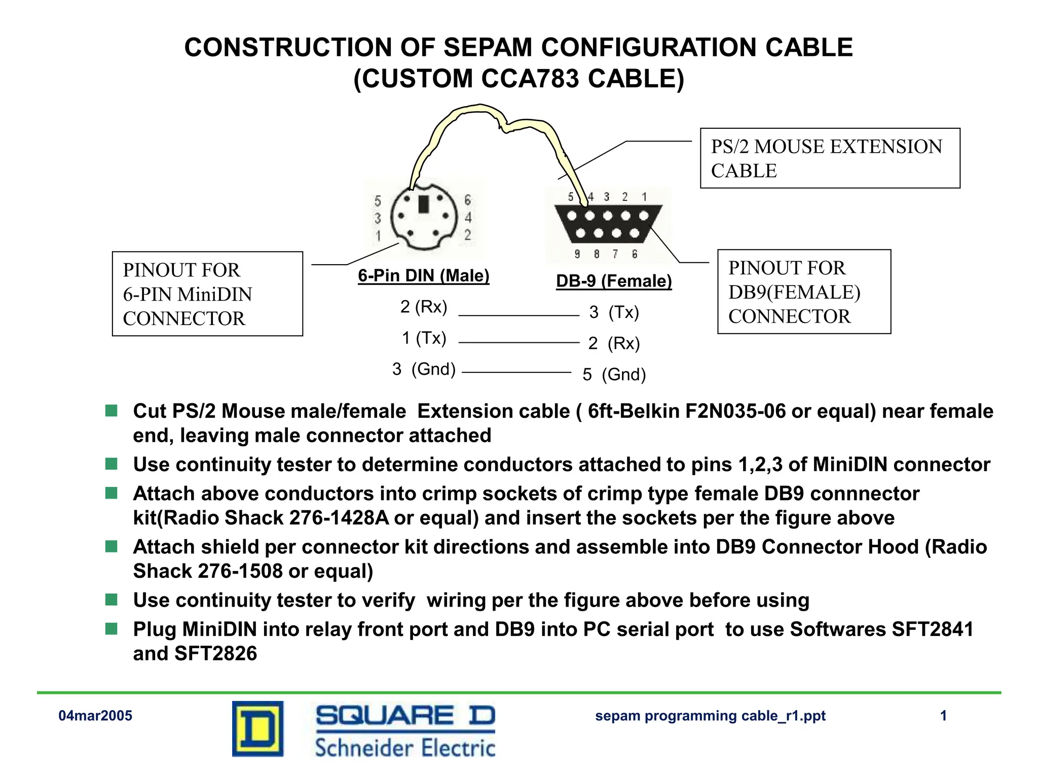 Construction_Diagram_of_Sepam_CCA783_configuration_cable.ppt