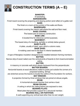 Construction Dictionary | PDF