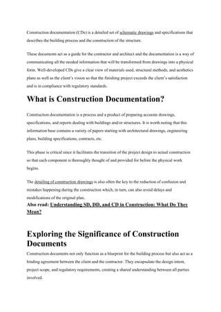 Construction Documents Guide: Types and Significance in 2024 | PDF