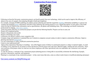 Construction Economics | PDF