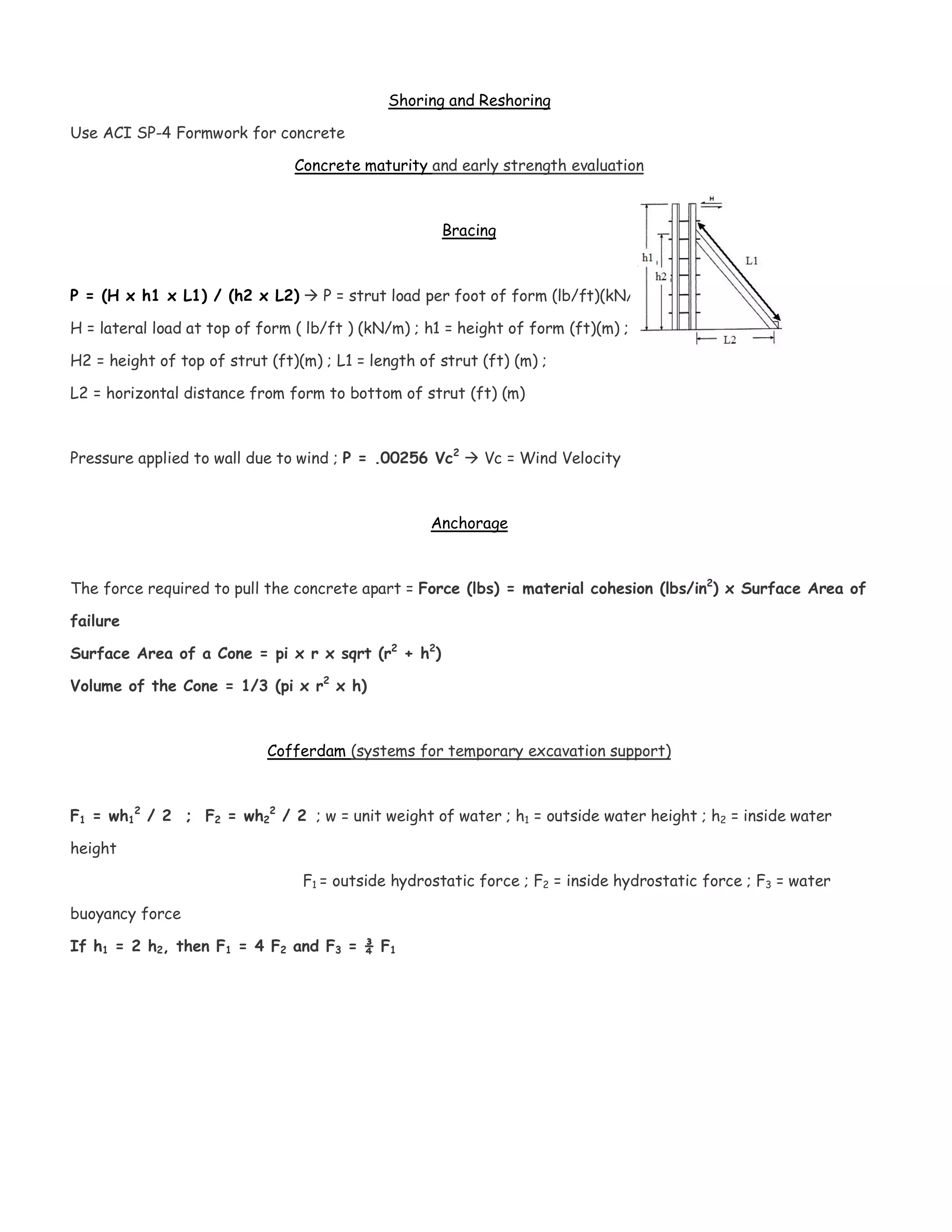 Construction engineering formula sheet | PDF