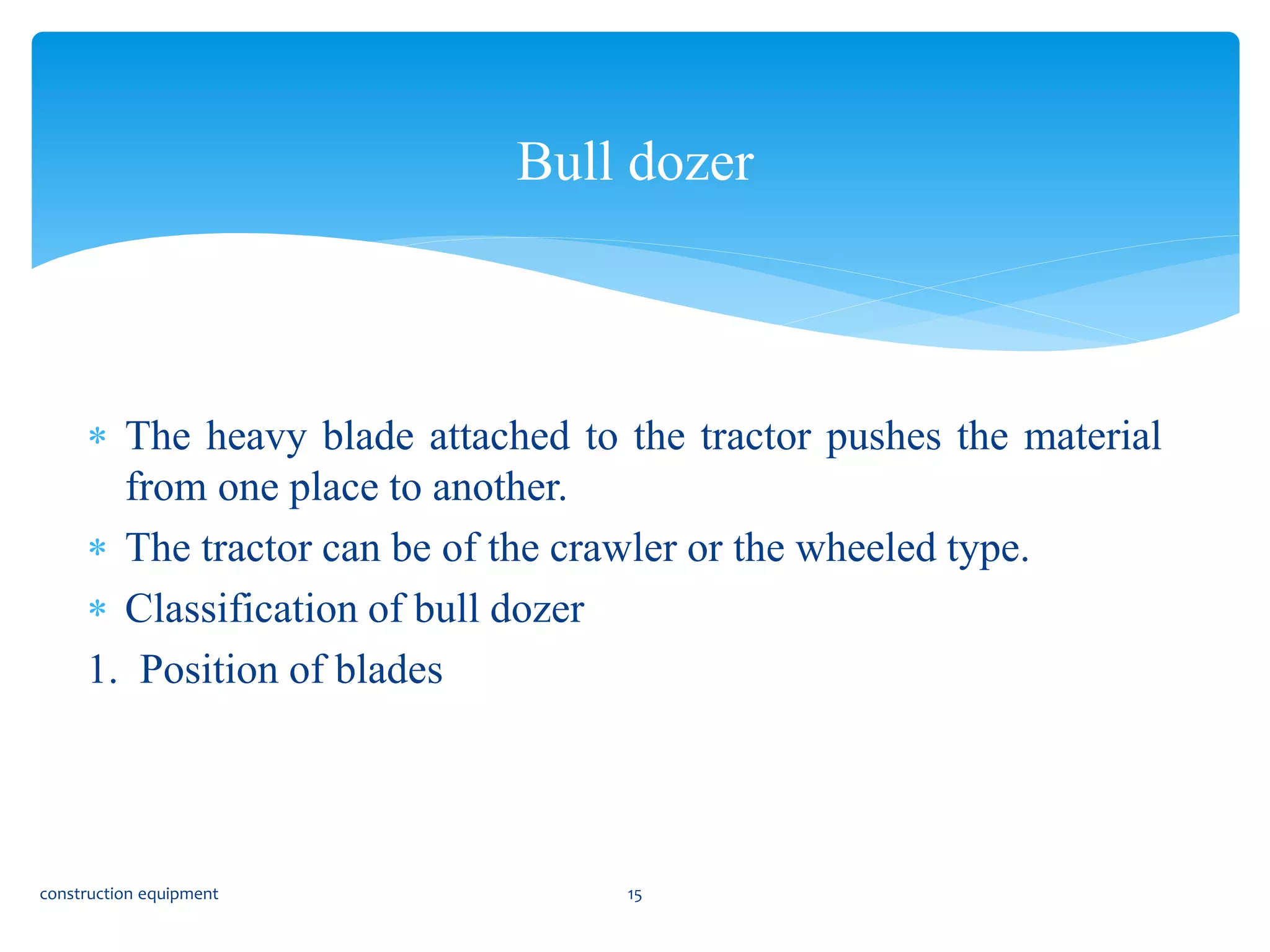 Construction equipment ppt | PPTX