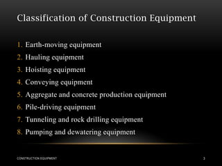Construction equipments | PPTX