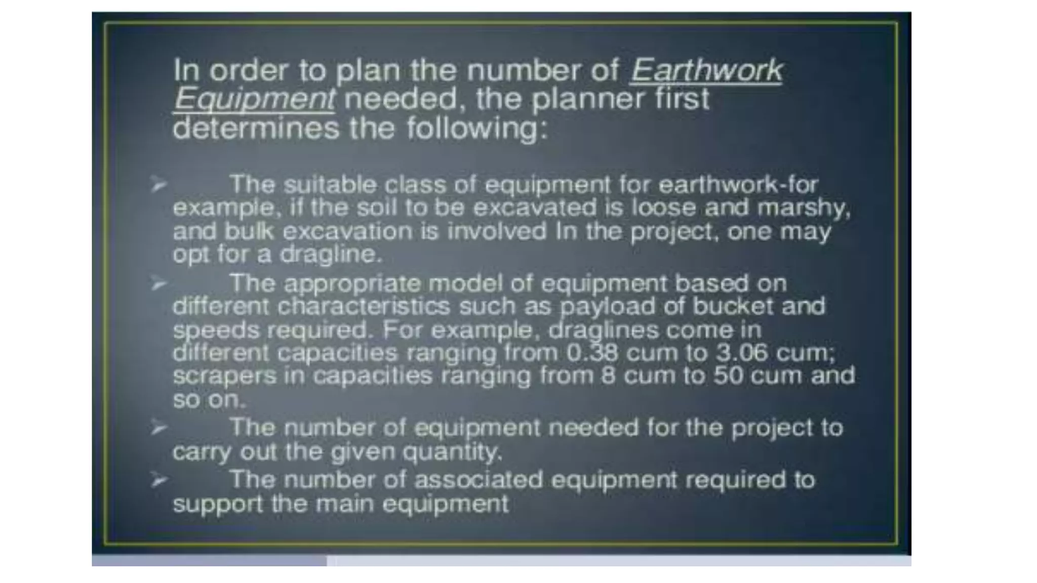 Construction equipment- classification, factors affecting its selection.pptx