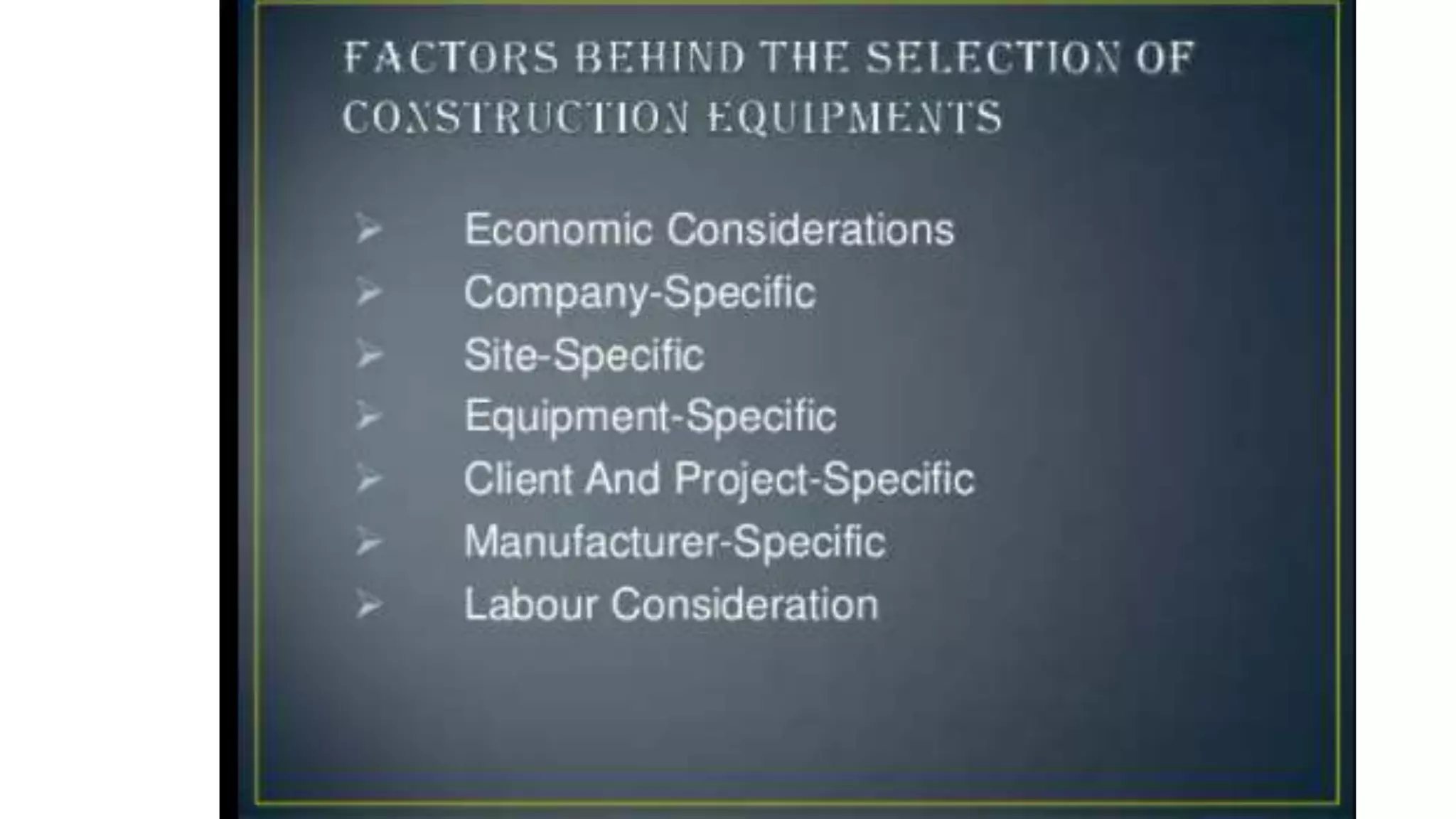 Construction equipment- classification, factors affecting its selection.pptx