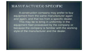 Construction equipment- classification, factors affecting its selection ...