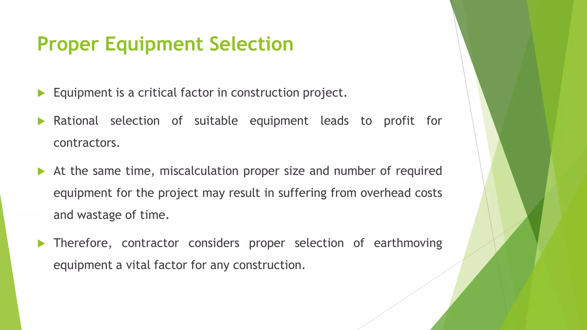 Construction equipment need and factors-nrc | PDF