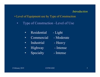 Construction equipment management chapter 1pdf | PDF
