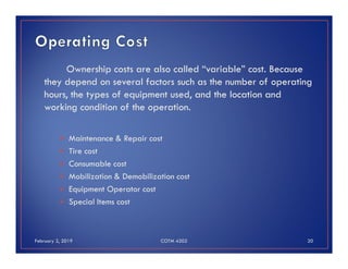 Construction equipment management chapter 4 | PPT