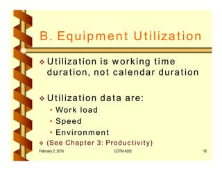 Construction equipment management chapter 5 | PPT