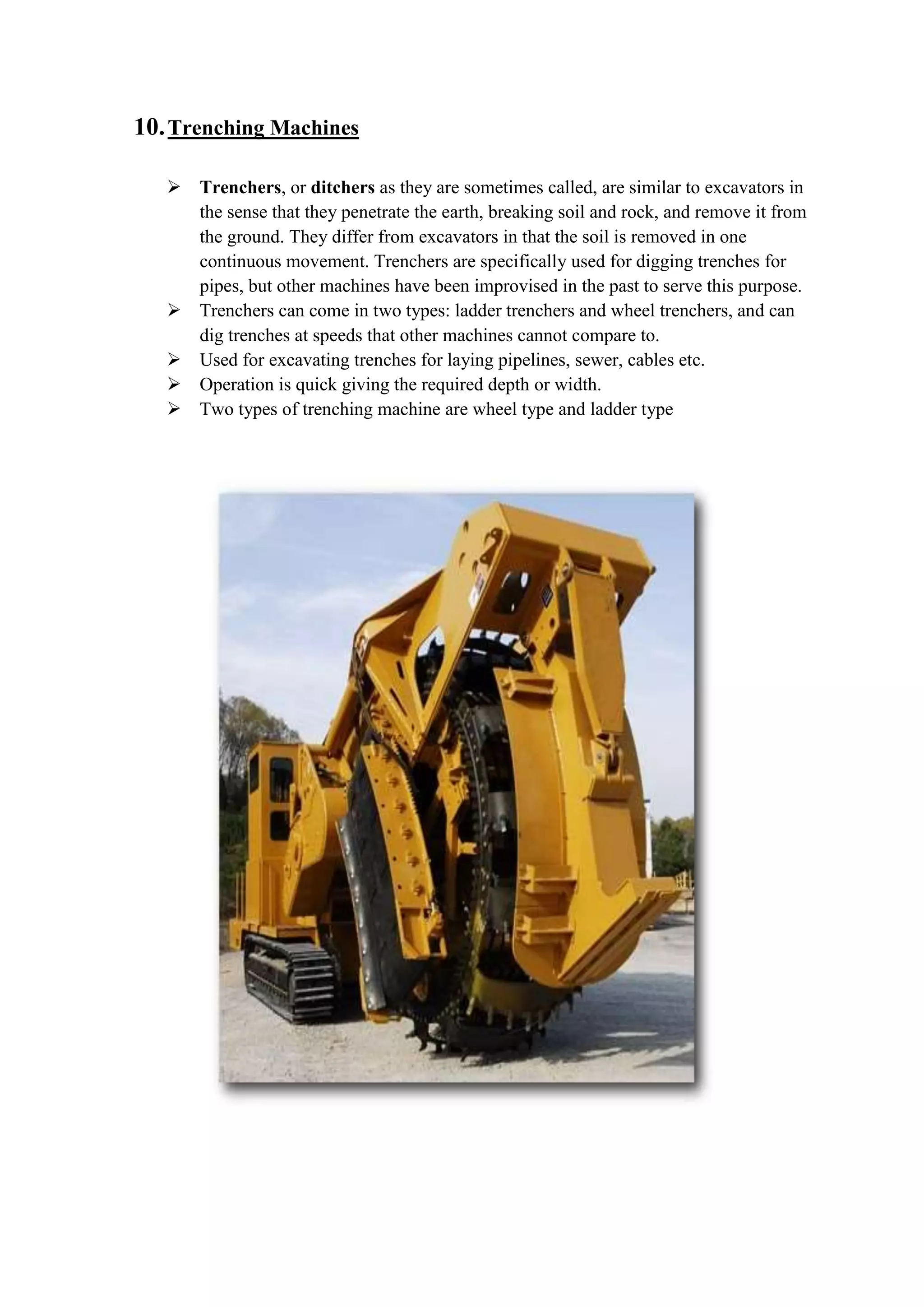 Construction equipments - Introduction and Classification | DOCX