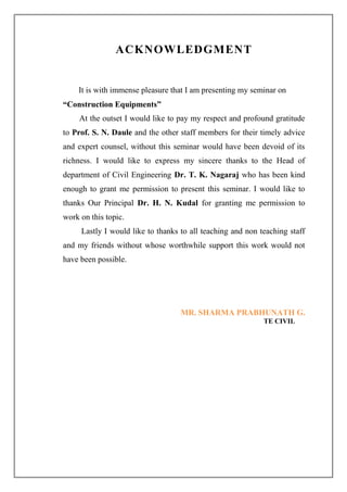 Construction equipments by prabhunath sharma | DOCX