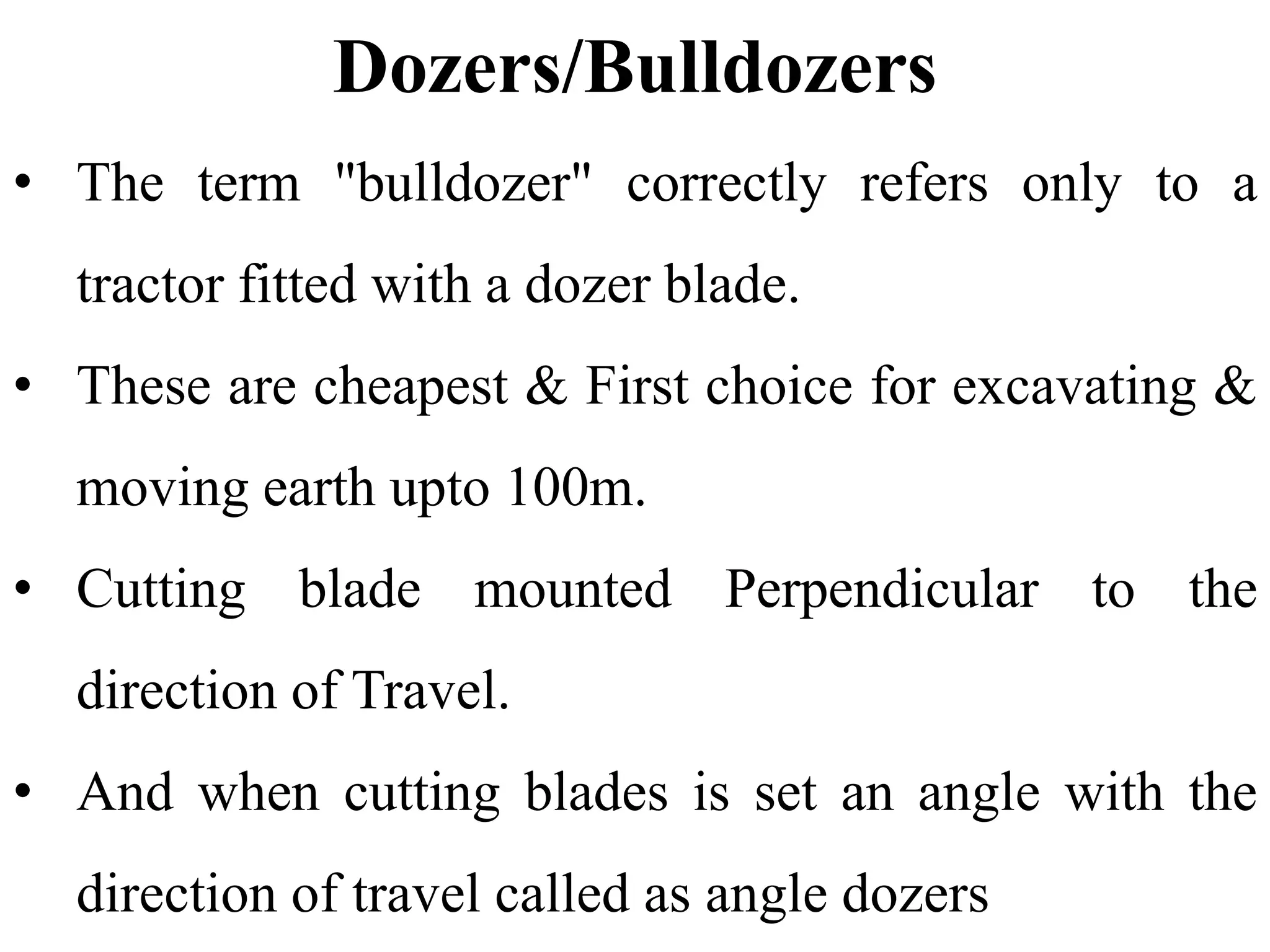 Modern Construction equipments (dozers & power shovels) | PPTX