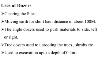 Modern Construction equipments (dozers & power shovels) | PPTX