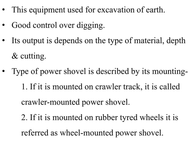 Modern Construction equipments (dozers & power shovels) | PPTX