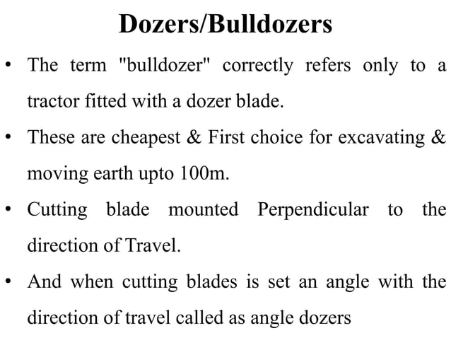 Modern Construction equipments (dozers & power shovels) | PPTX