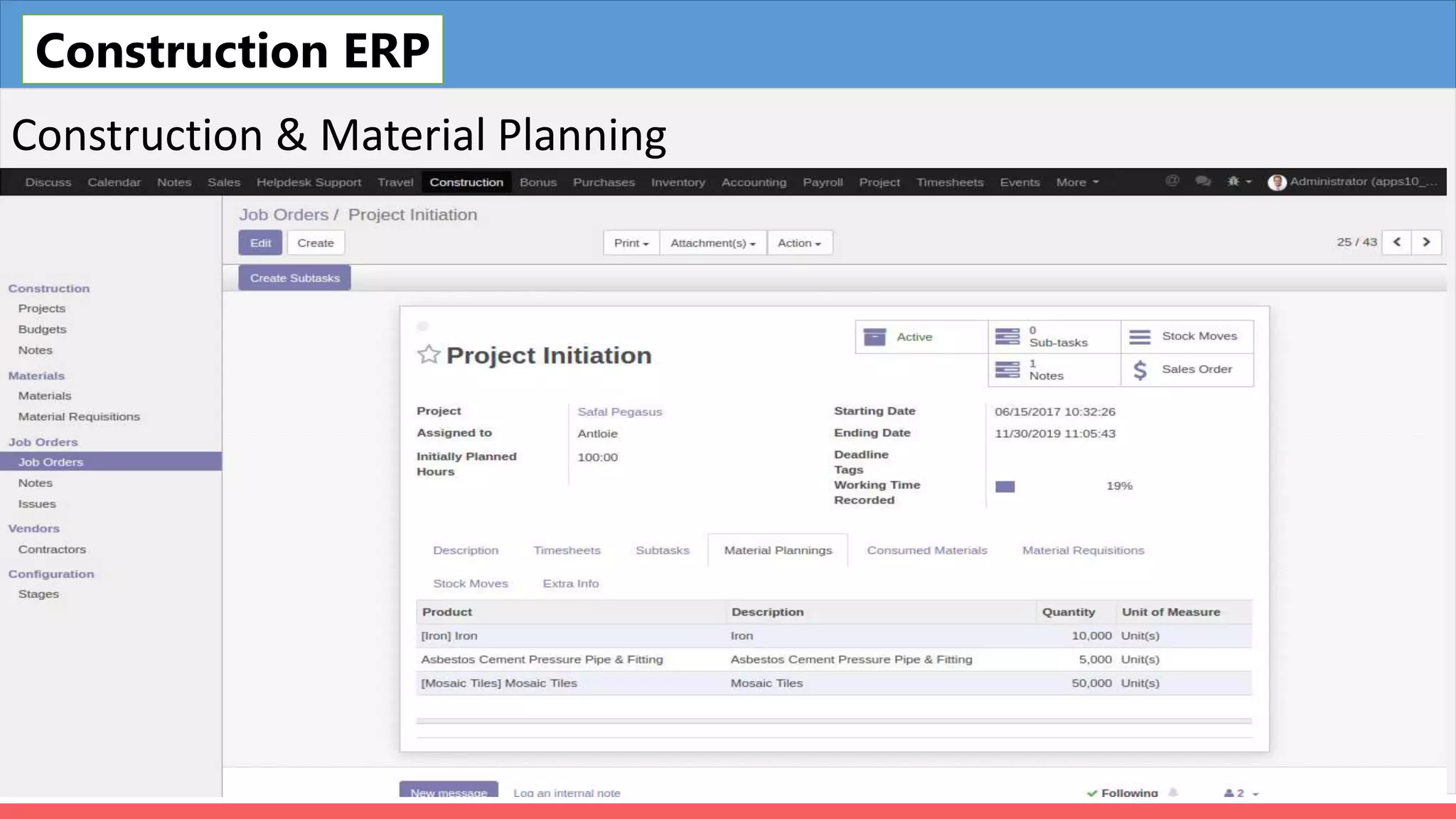 Construction erp | PPTX