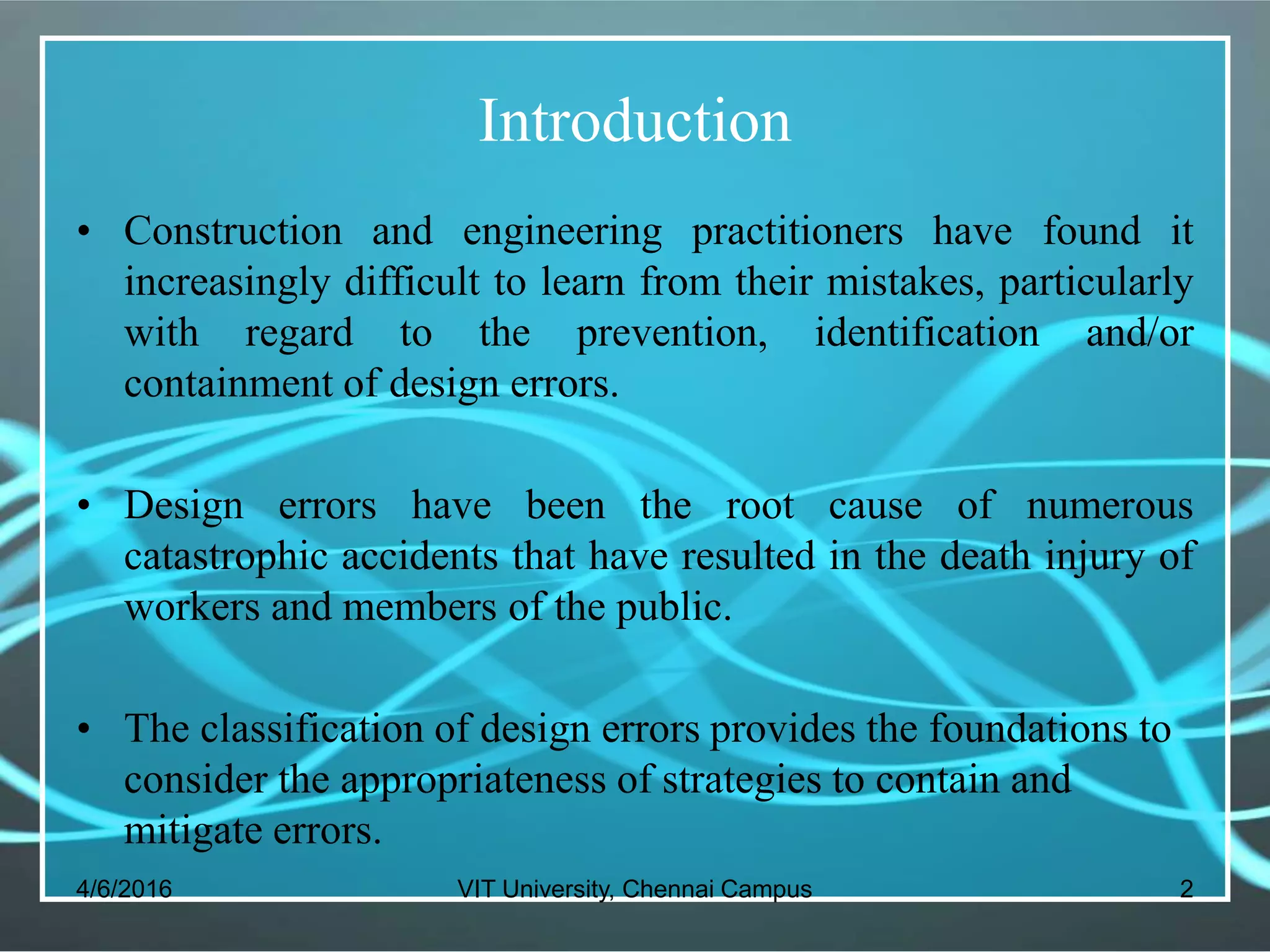 Construction errors and their case studies | PPTX