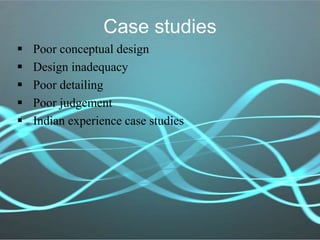 Construction errors and their case studies | PPTX