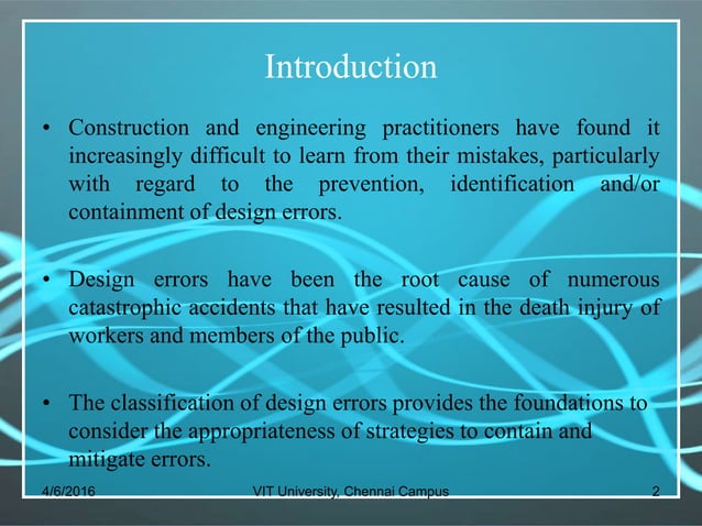 Construction errors and their case studies