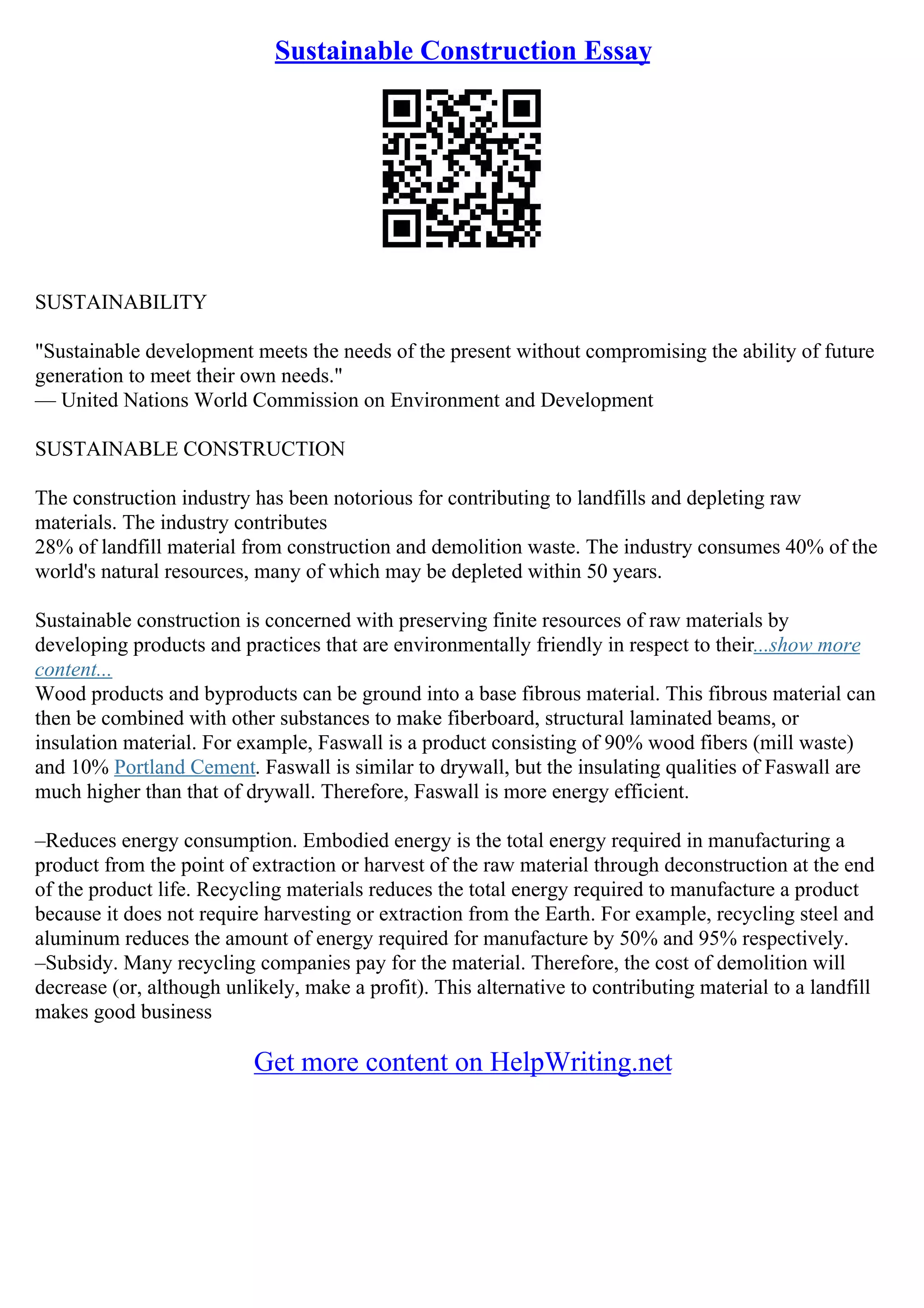 Construction Essays | PDF