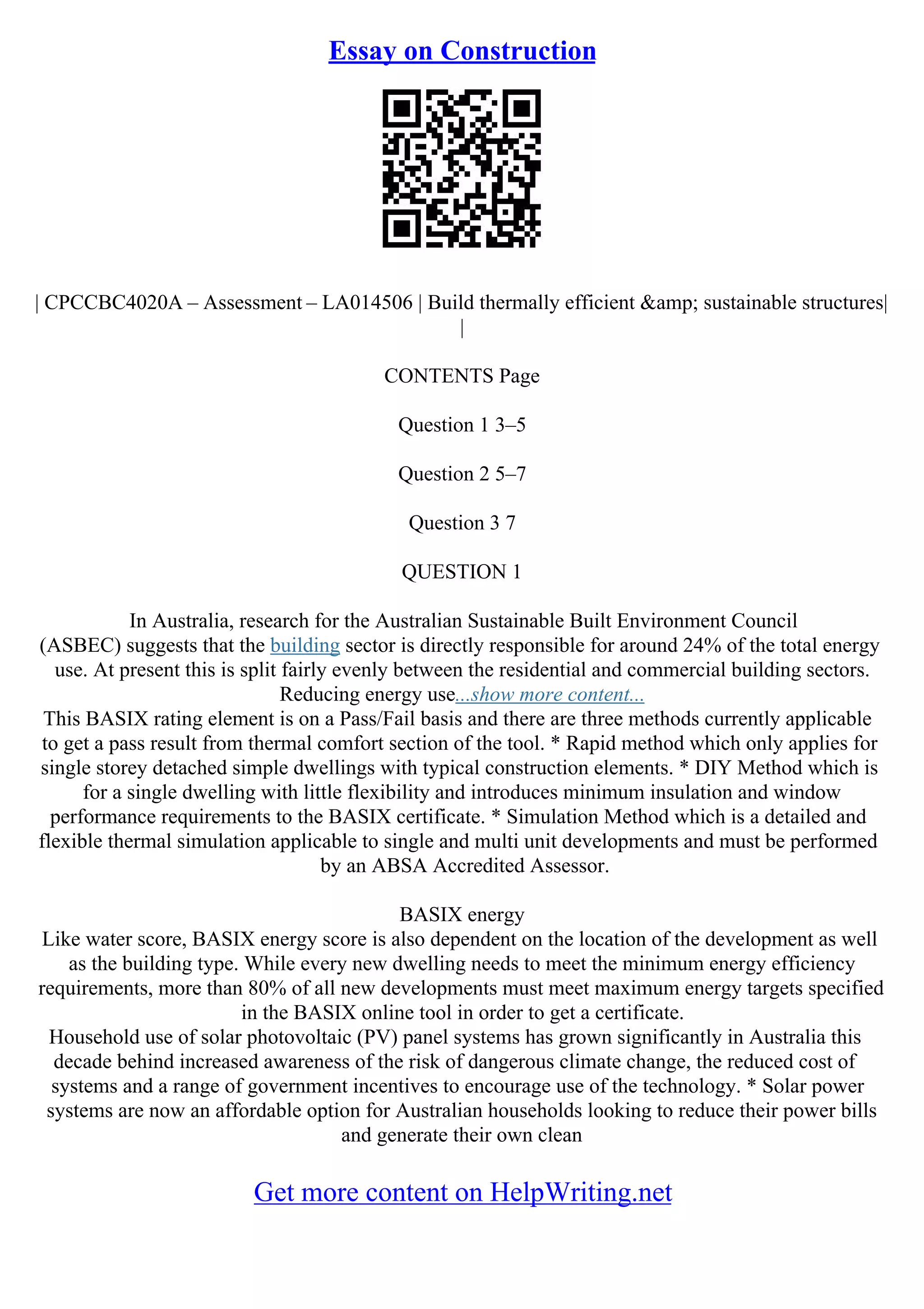 Construction Essays | PDF