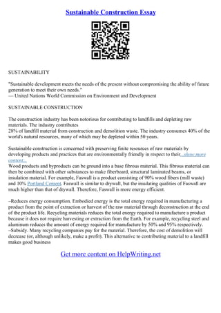 Construction Essays | PDF