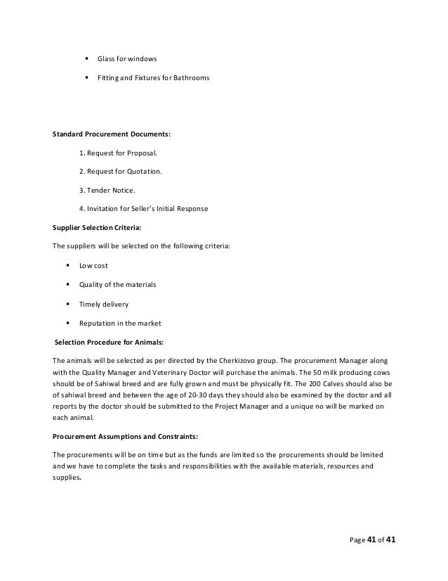 Construction & esstablishment of cattle farm project report.