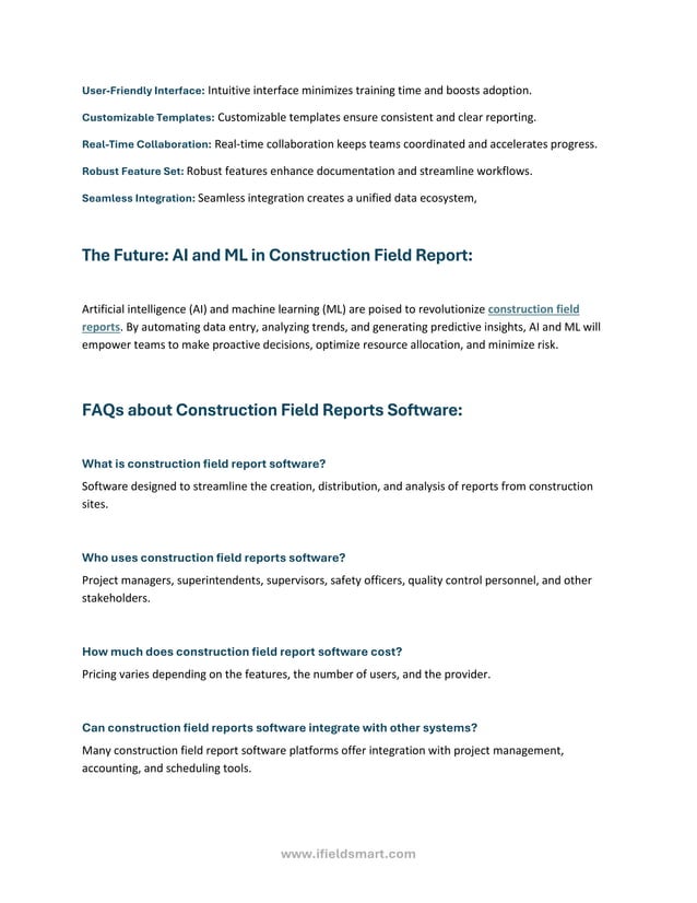 Construction Field Report Software The Digital Backbone of Modern ...