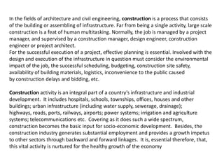 Construction industry | PPTX