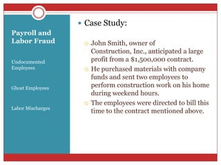 11/22/2012 Meeting - Fraud In The Construction Industry | PPTX