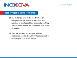 Construction & Issues with Cryogenic Tanks | PPTX