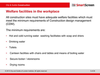 Unit 201 Health, safety and welfare in construction | PPTX