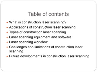 Construction laser scanning: valuable technology in the construction ...