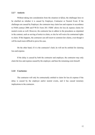 Construction Law Assignment BQS Taylor's University | PDF