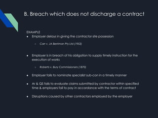 Construction Law - Remedies for Breach of Contract | PDF