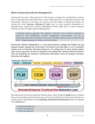 Whitepaper: "Construction Lifecycle Management – a necessary business ...