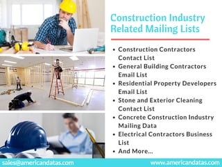 Construction Mailing List | Construction Email List | Mailing Addresses ...