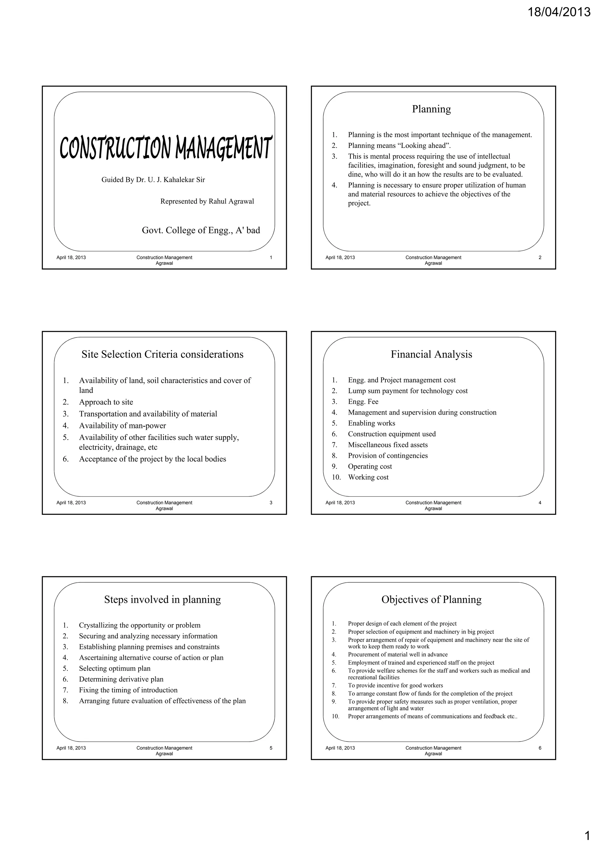 Construction management | PDF