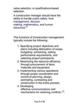 Construction management | PDF
