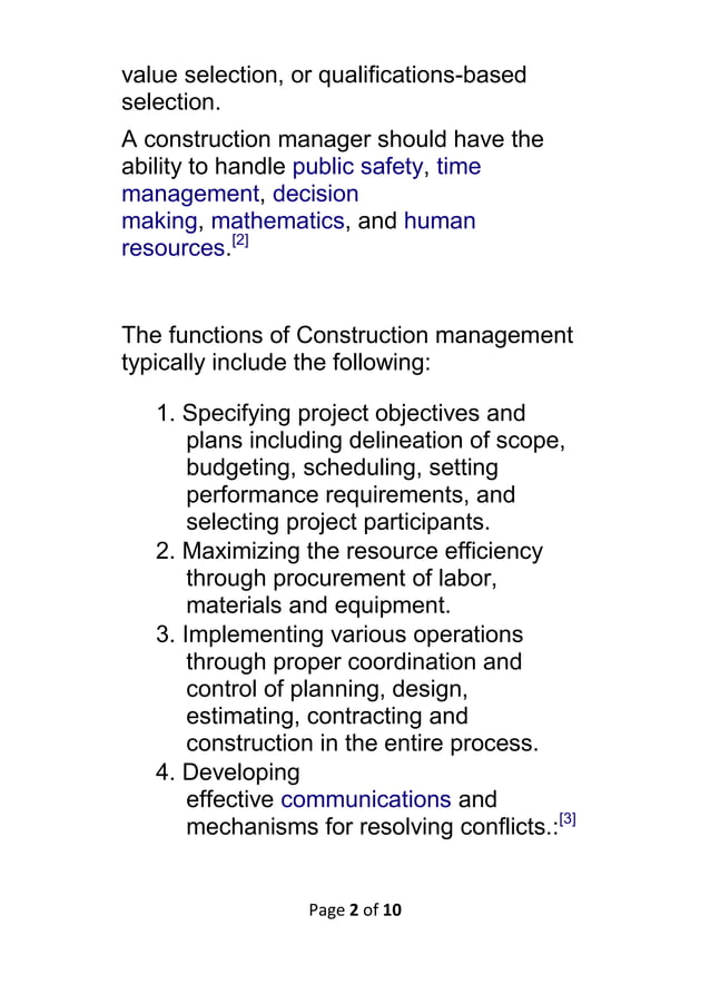 Construction management | PDF